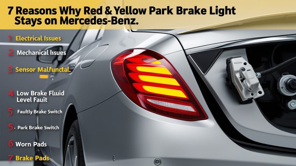 Brake Light Stays On Mercedes-Benz [8 Causes & Solutions]