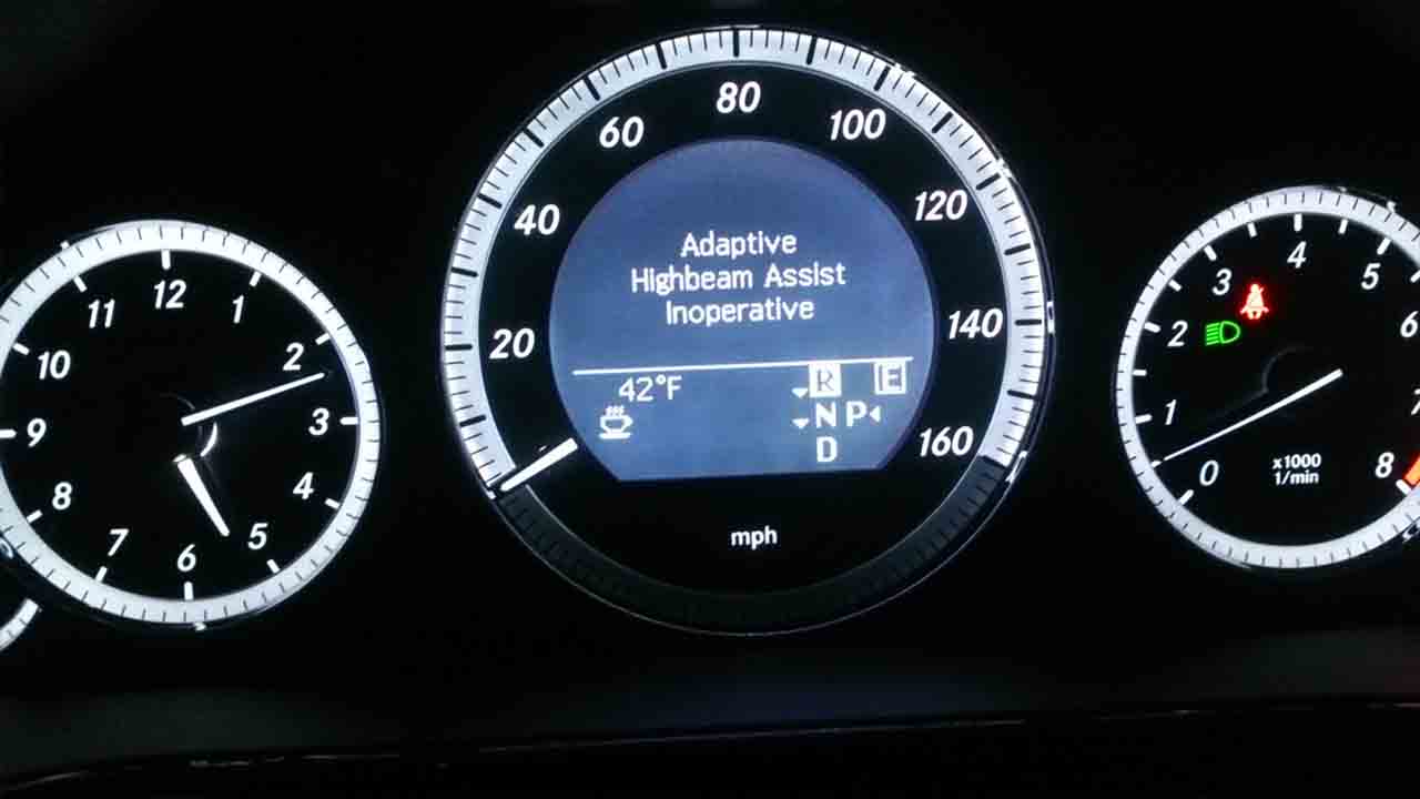 Adaptive Main Beam Assist Inoperative: Resolve Inoperative