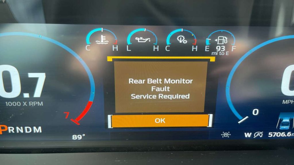 Rear Belt Monitor Fault On Ford - Quick Fix For Fault